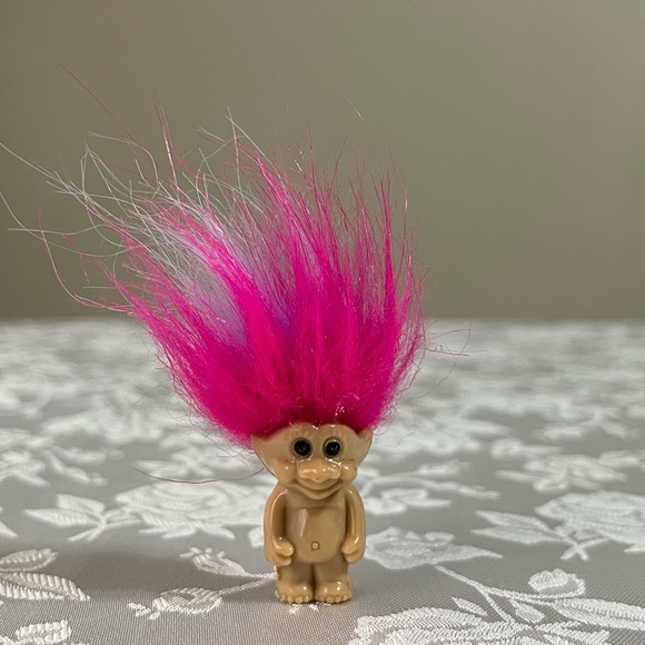 Toys | Troll Doll Pink Lilac Mini Bright Hair Troll 199s Retro ...